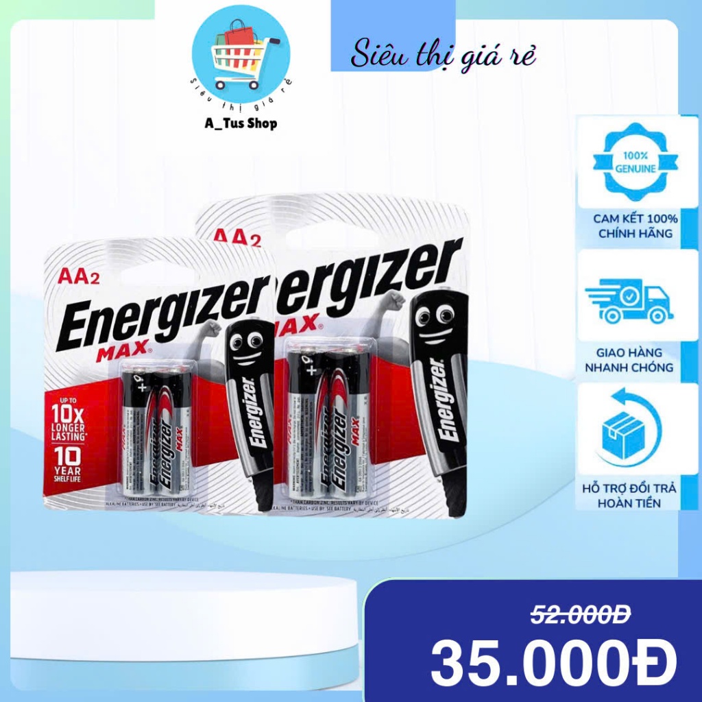 Pin AA/ AAA 1,5V Energizer Max Siêu Bền - Hàng chính hãng | Shopee Việt Nam
