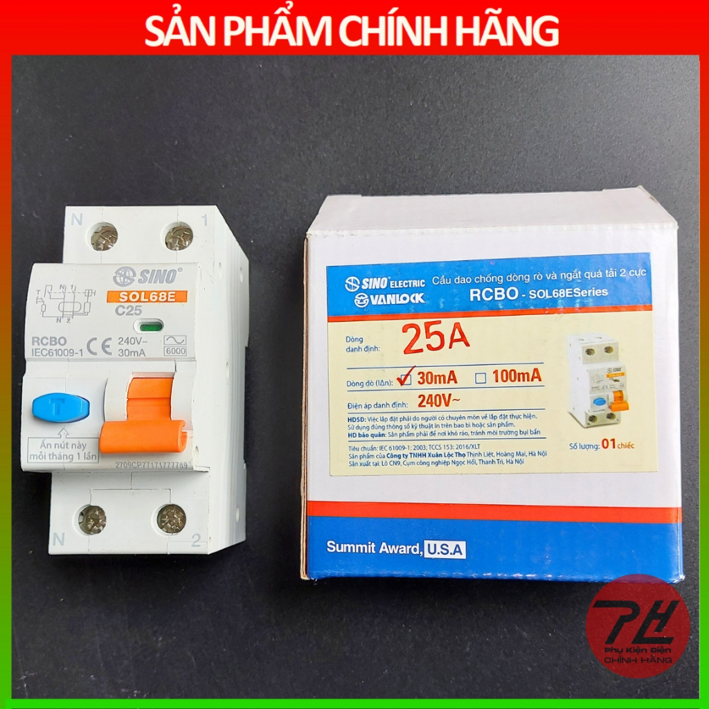 Át chống giật 25A SINO - VANLOCK, RCBO 25A chính hãng | Shopee Việt Nam