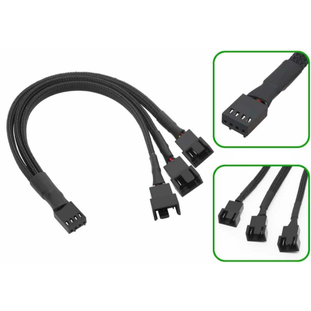 Dây chia Fan bọc lưới – có hỗ trợ PWM (điều tốc fan) | Shopee Việt Nam