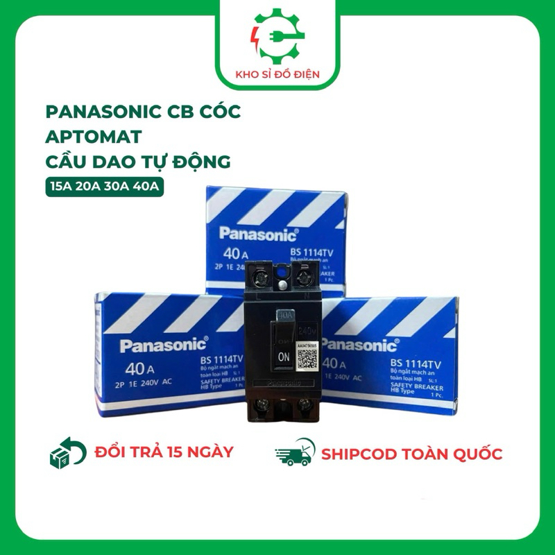 PANASONIC CB Cóc Aptomat Cầu dao tự động loại 15A/20A/30A/40A | Shopee Việt Nam