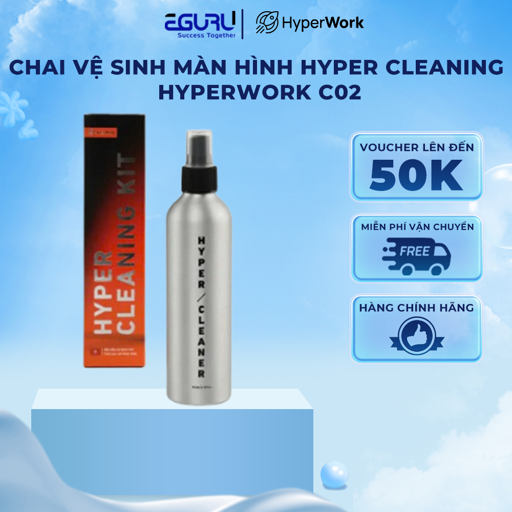 Chai vệ sinh màn hình Hyper Cleaning HyperWork C02 (Hyper Cleaning Kit) | Hàng Chính Hãng ...