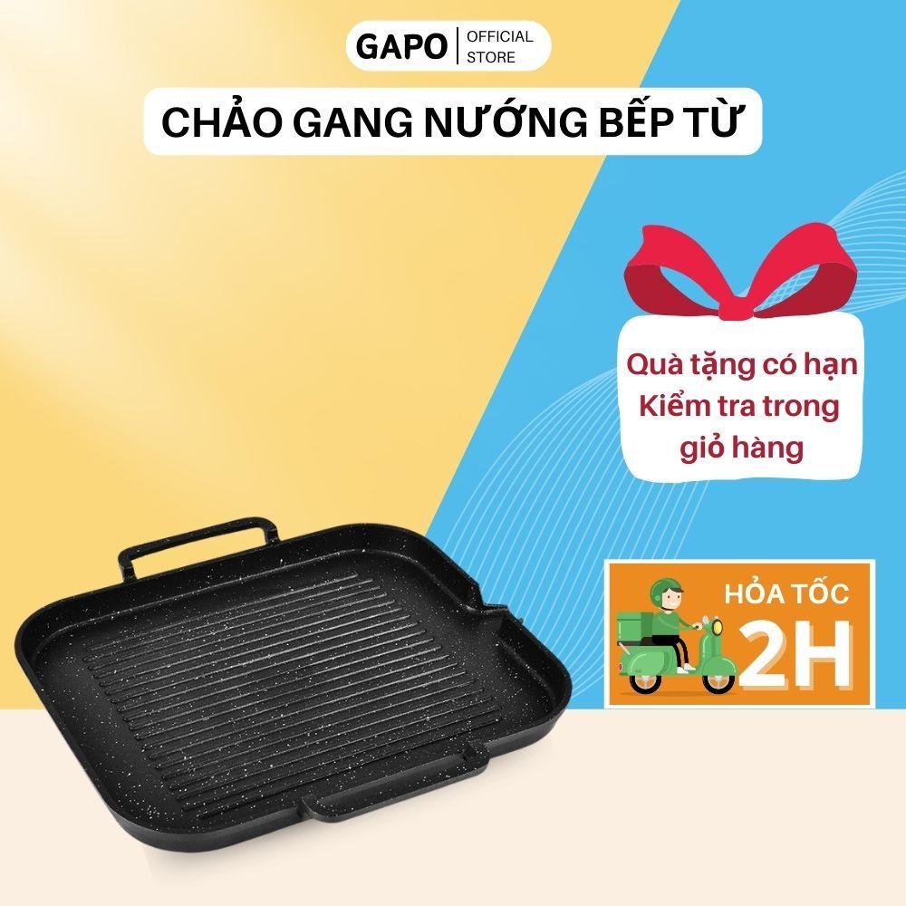 Chảo gang nướng bếp từ chống dính nướng BBQ | Shopee Việt Nam