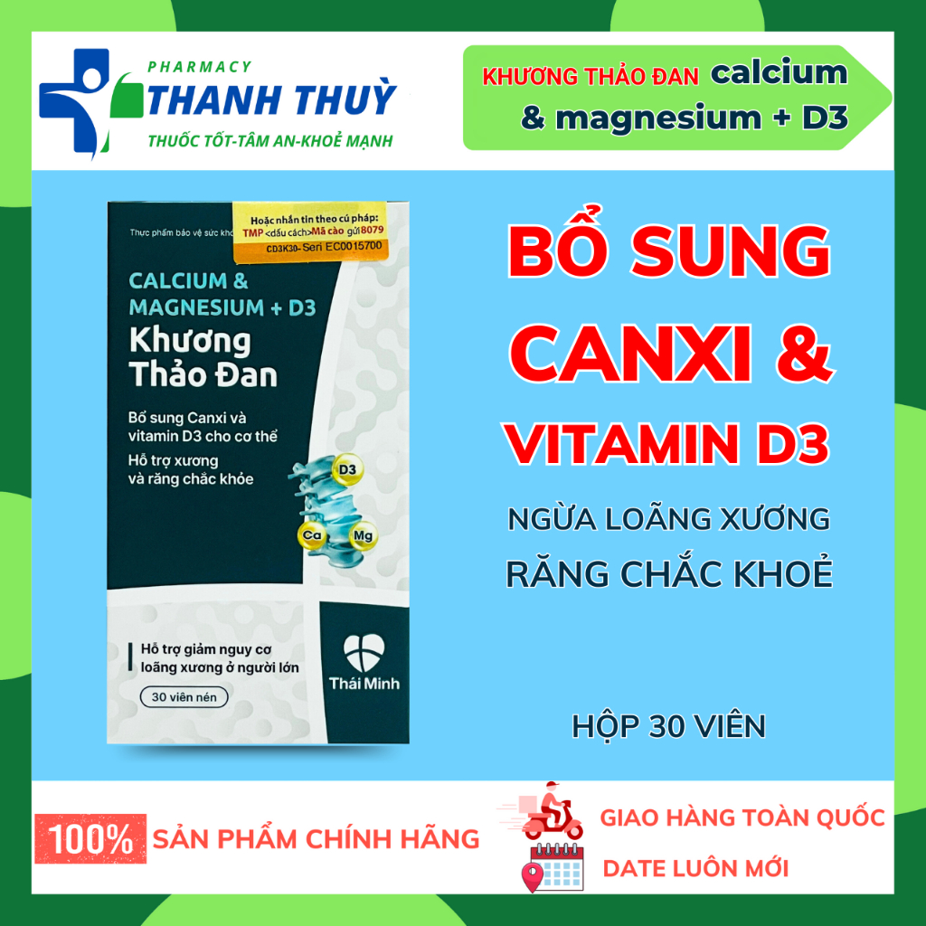 Viên Uống Canxi Khương Thảo Đan, Bổ Sung Canxi Hỗ Trợ Xương Và Phòng ...