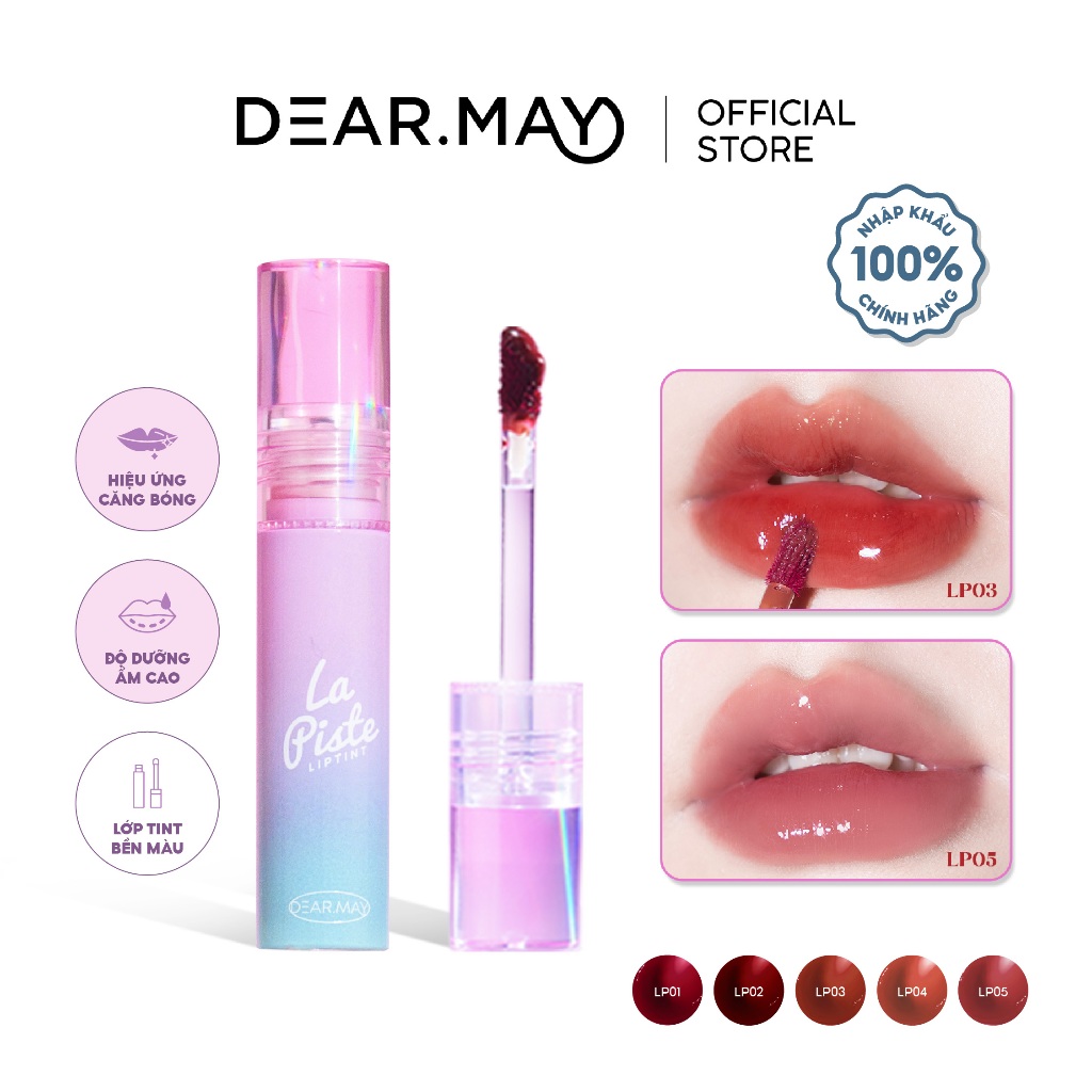 [KOL] Son Tint Bóng Lâu Trôi Dearmay La Piste Lip Tint 4.1g | Shopee ...