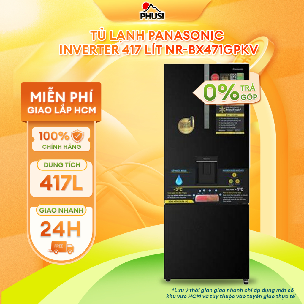 NR-BX471GPKV Tủ lạnh Panasonic Inverter 417 lít NR-BX471GPKV - [MIỄN PHÍ GIAO LẮP] | Shopee Việt Nam