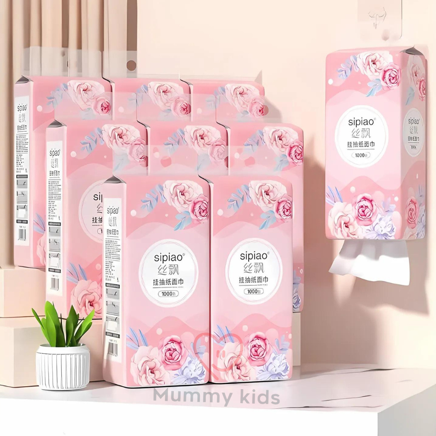 [Thùng 10 bịch] Giấy rút dạng treo đa năng SIPIAO hoa hồng Hàng Loại 1 ...