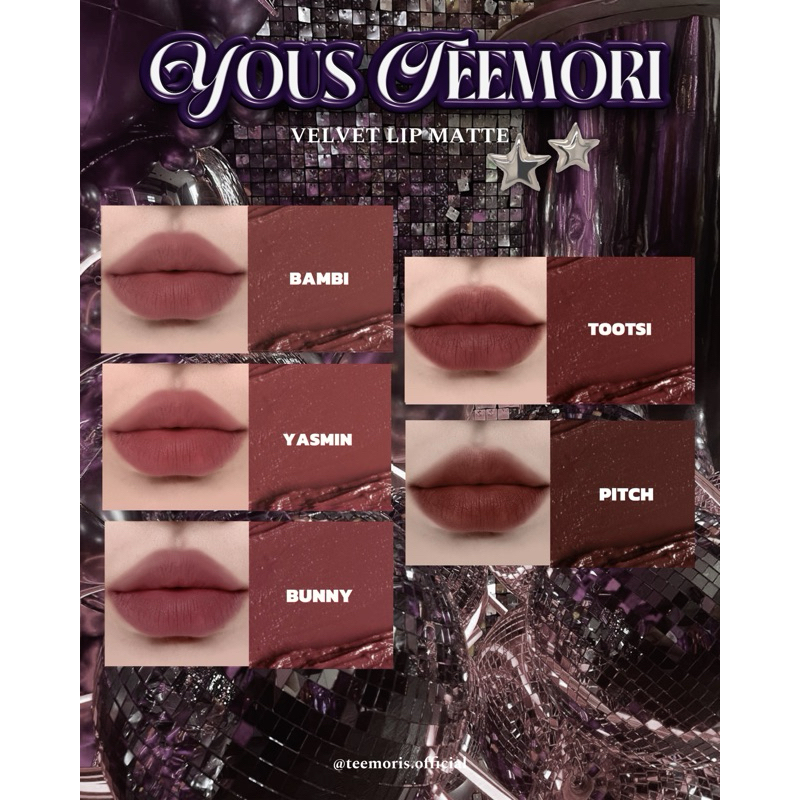 (BẢN MỚI!) Son kem lì velvet cấp ẩm mịn “YOURS TEEMORI” collection ...