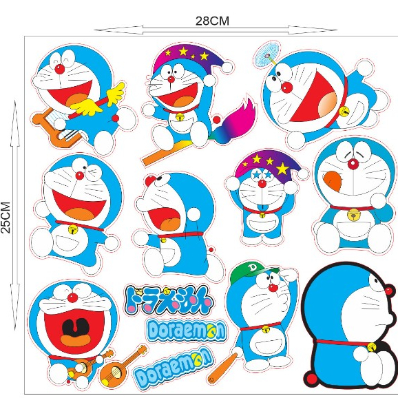 tem stiker doraemon, logo nhỏ dán xe, trang trí | Shopee Việt Nam