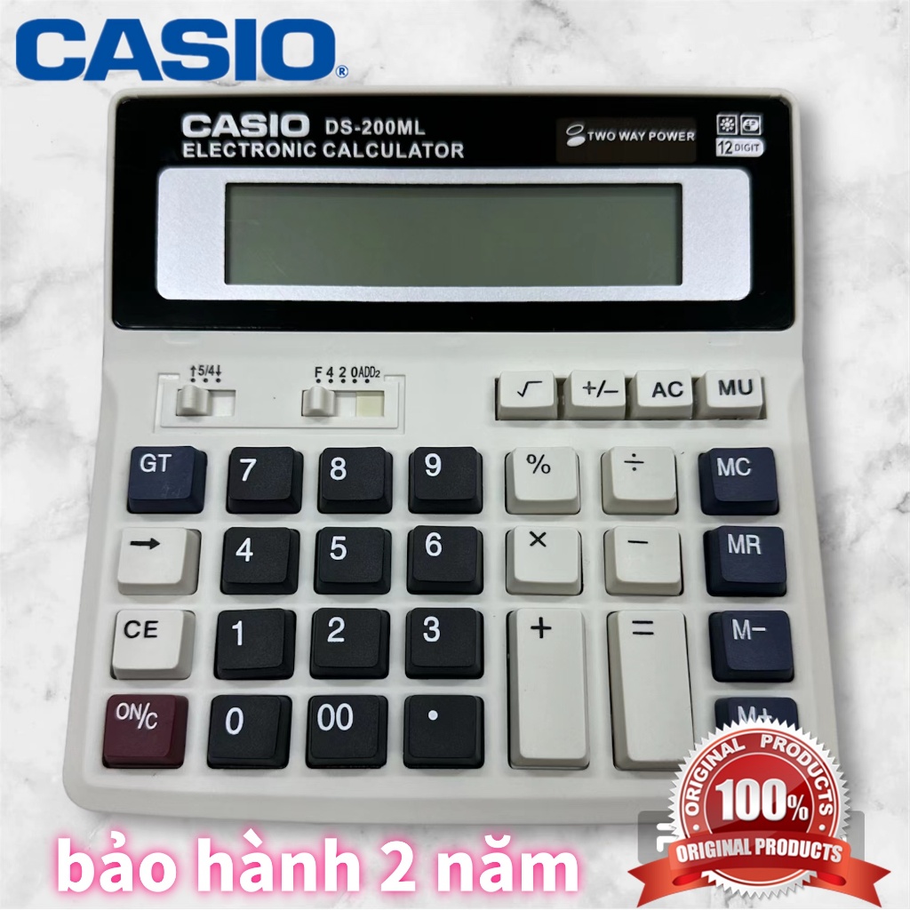 bảo hành 2 năm Máy tính CASIO AX-120B chính hãng, hiển thị 12 số, để bàn thông dụng gọn nhẹ tính ...