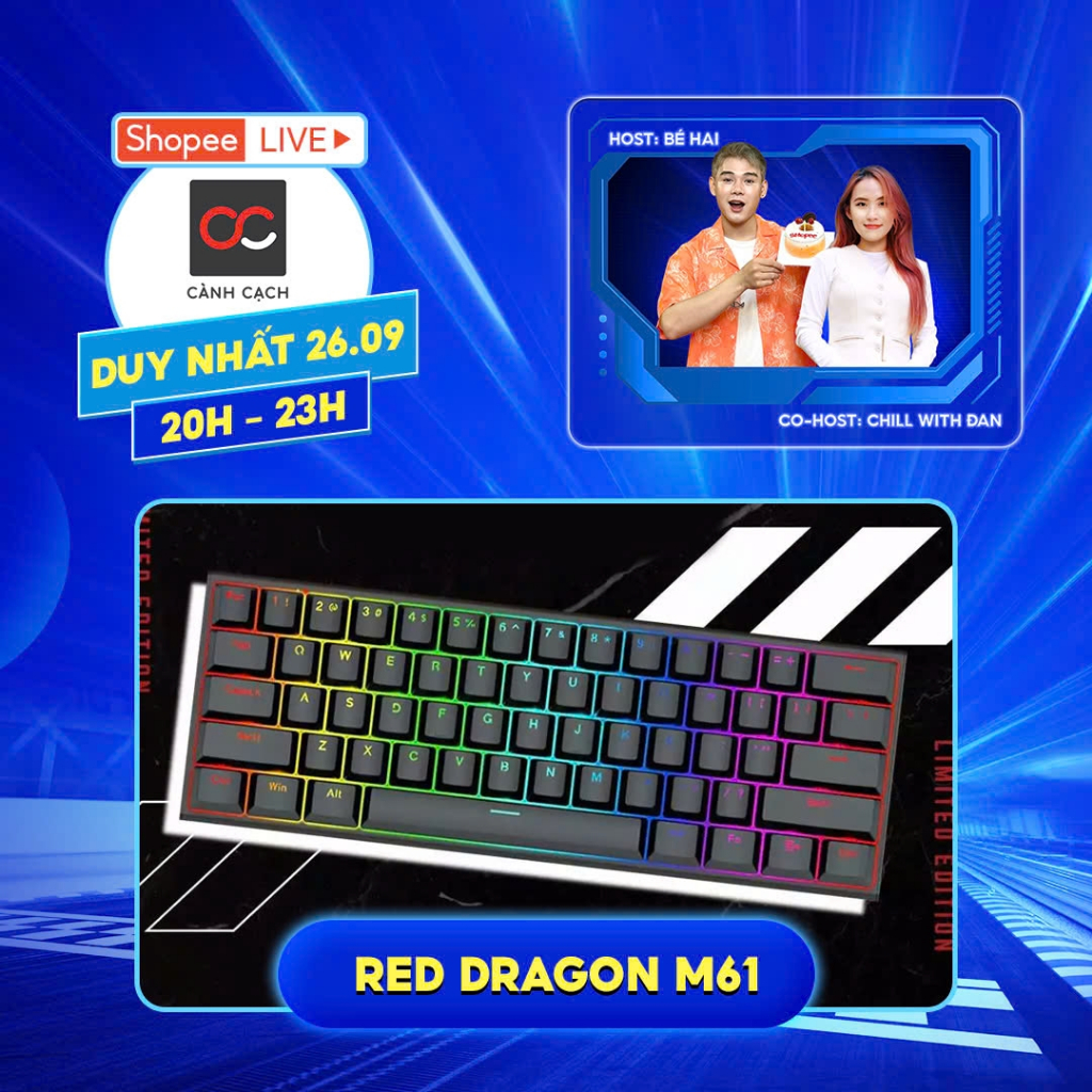 Bàn phím cơ Redragon M61 M68 Rapid Trigger 8k | Shopee Việt Nam