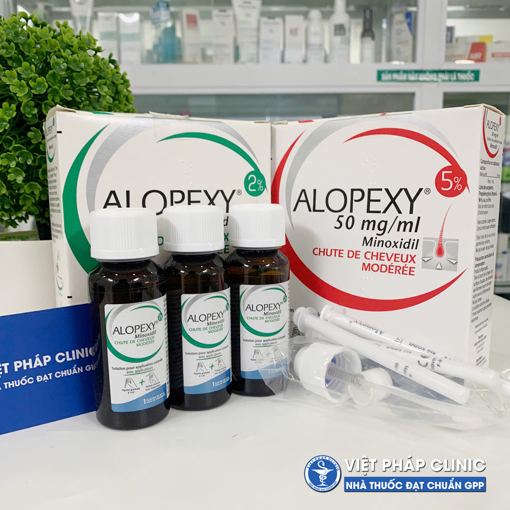 Xịt mọc tóc Alopexy Minoxidil 2% 5% Pháp hộp 3 lọ x 60ml | Shopee Việt Nam