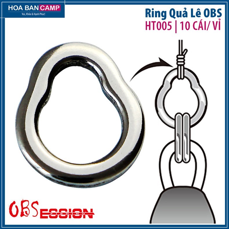 Ring OBS HT005 Max Tải 125kg, Phù Hợp Lure & Jig Hạng Nặng | 10 Cái/ Vỉ ...