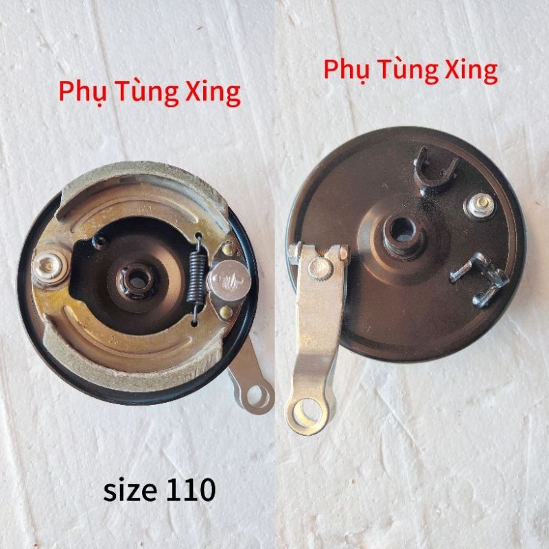 bố thắng mâm trước xe điện,bố thắng 110mm, má phanh trống,cụm bát phanh bánh trước xe đạp điện ...