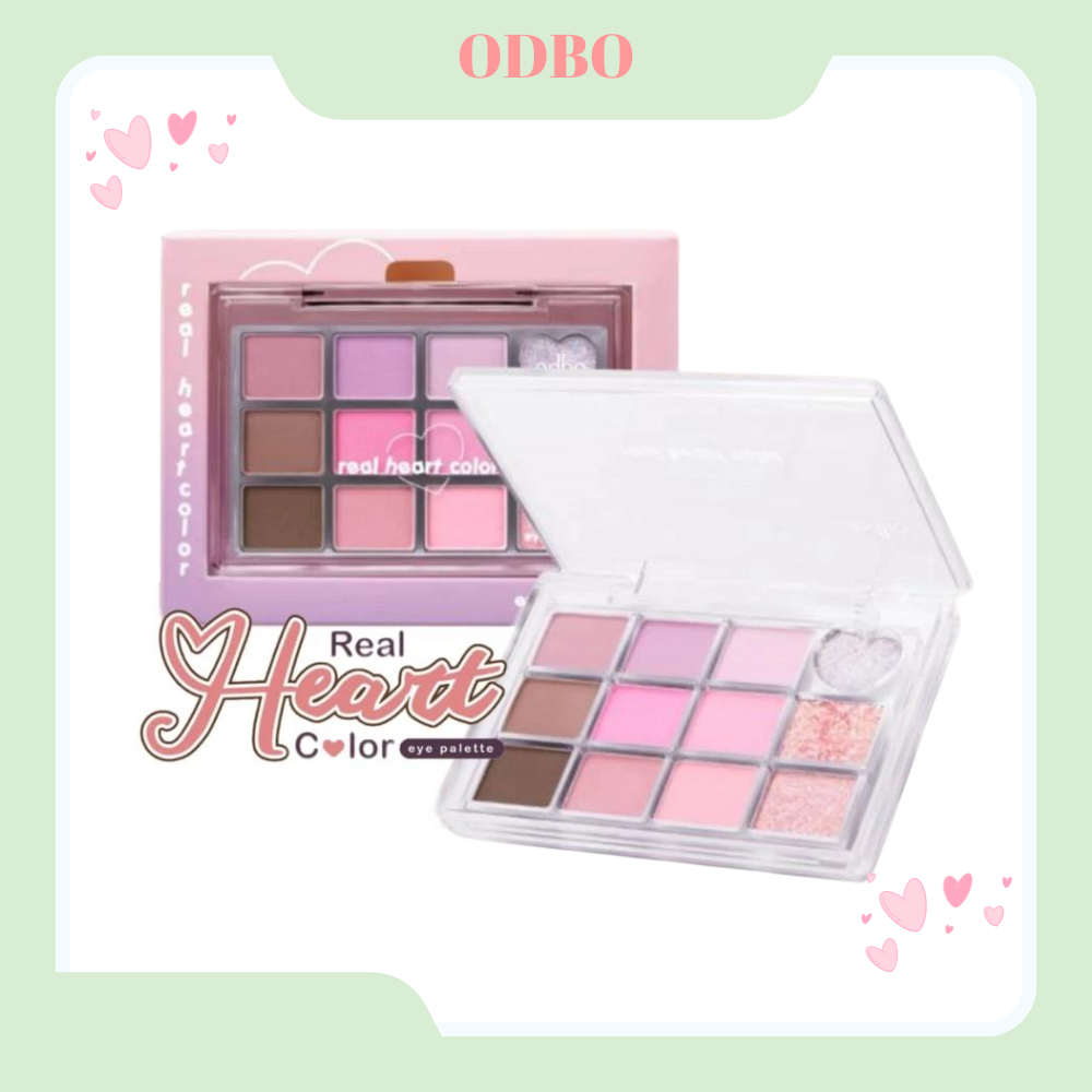 ODBO Bảng phấn mắt 12 ô Real Heart (OD2019) | Shopee Việt Nam