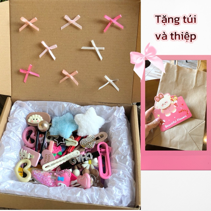Box Quà Tặng Kẹp Tóc Trang Trí Sẵn Phù Hợp Làm Quà Tặng Cho Phái Nữ | Shopee Việt Nam