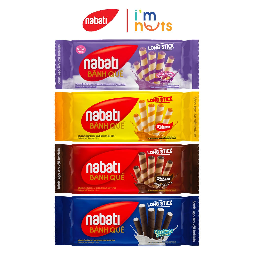 Combo 2 Gói Bánh Quế Nabati Long Stick Đủ Vị Gói 105g | Shopee Việt Nam