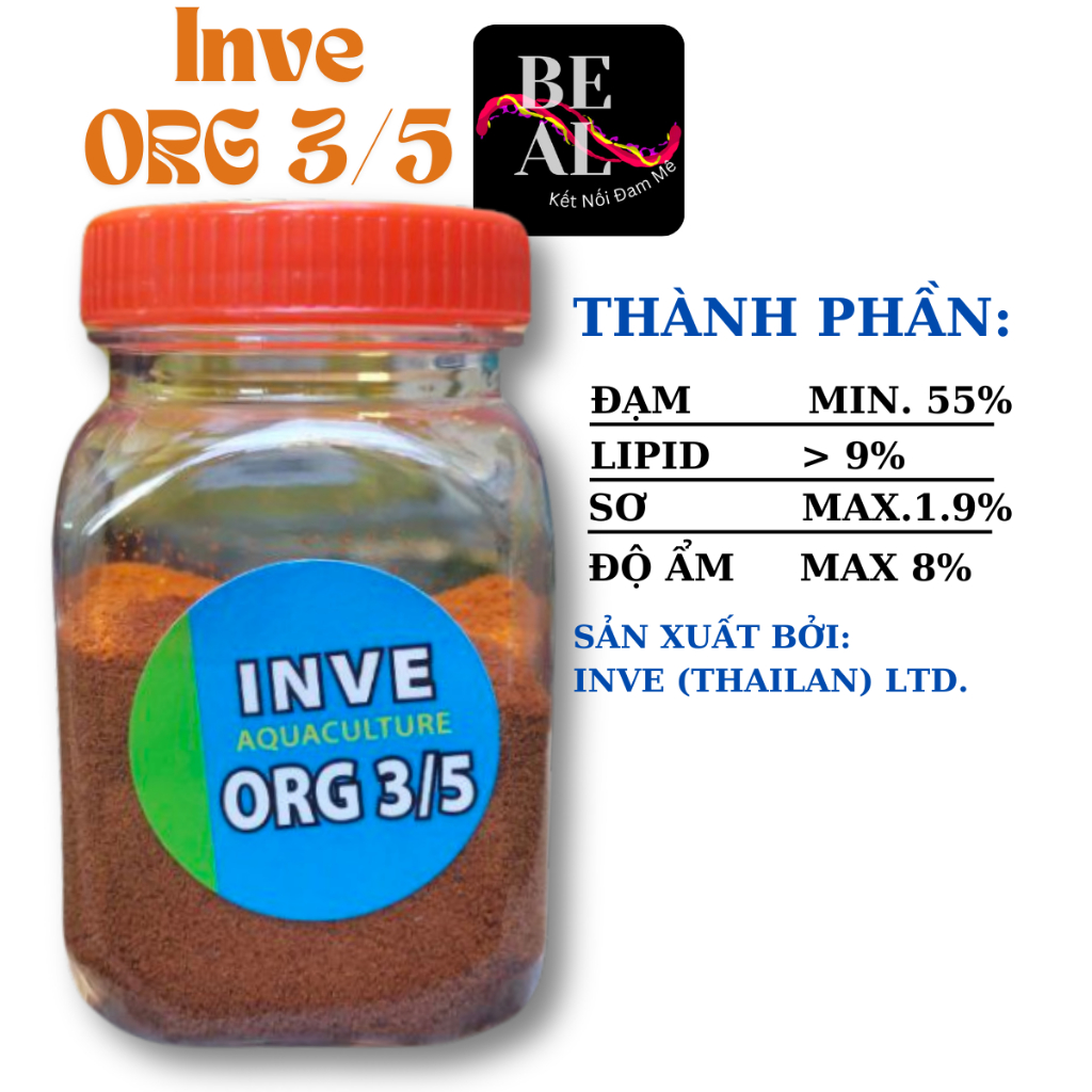 Cám thái 3/5 inve 5/8 Artemia sấy cám tảo và nhiều loại cho cá nhỏ dưới ...