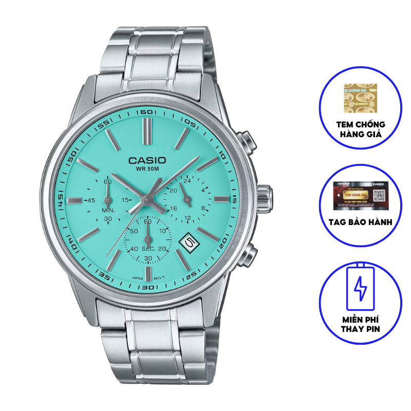 Đồng Hồ Nam Dây Kim Loại Casio Mtp E515d 2a2v Chính Hãng Shopee Việt Nam