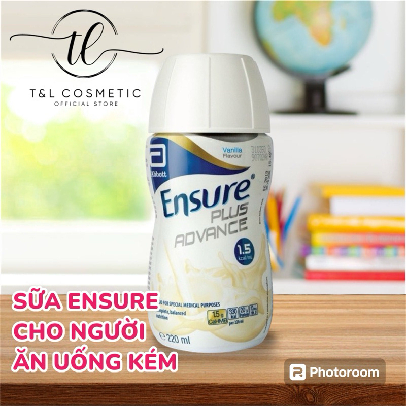 [Lốc 6 chai] Sữa pha sẵn Abbott Ensure Plus Advance 220ml - Dinh dưỡng vàng cho người suy dinh ...