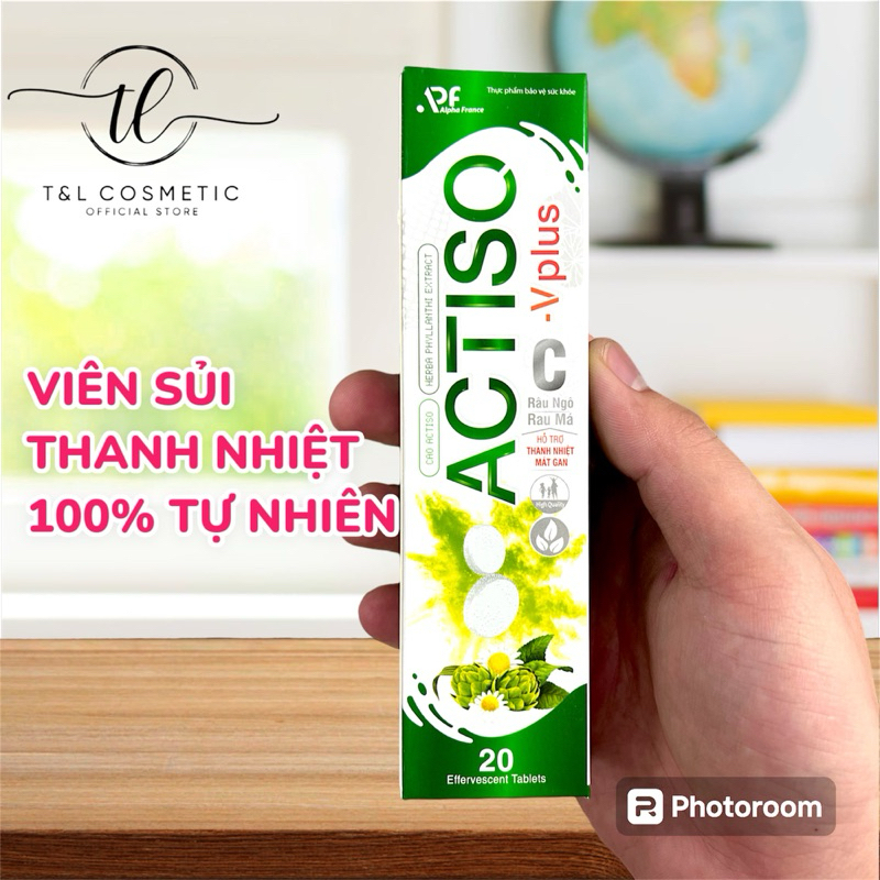 Viên Sủi Actiso Vplus - Mát Gan, Giải Độc Gan, Thanh Nhiệt Cơ Thể (Tuýp ...