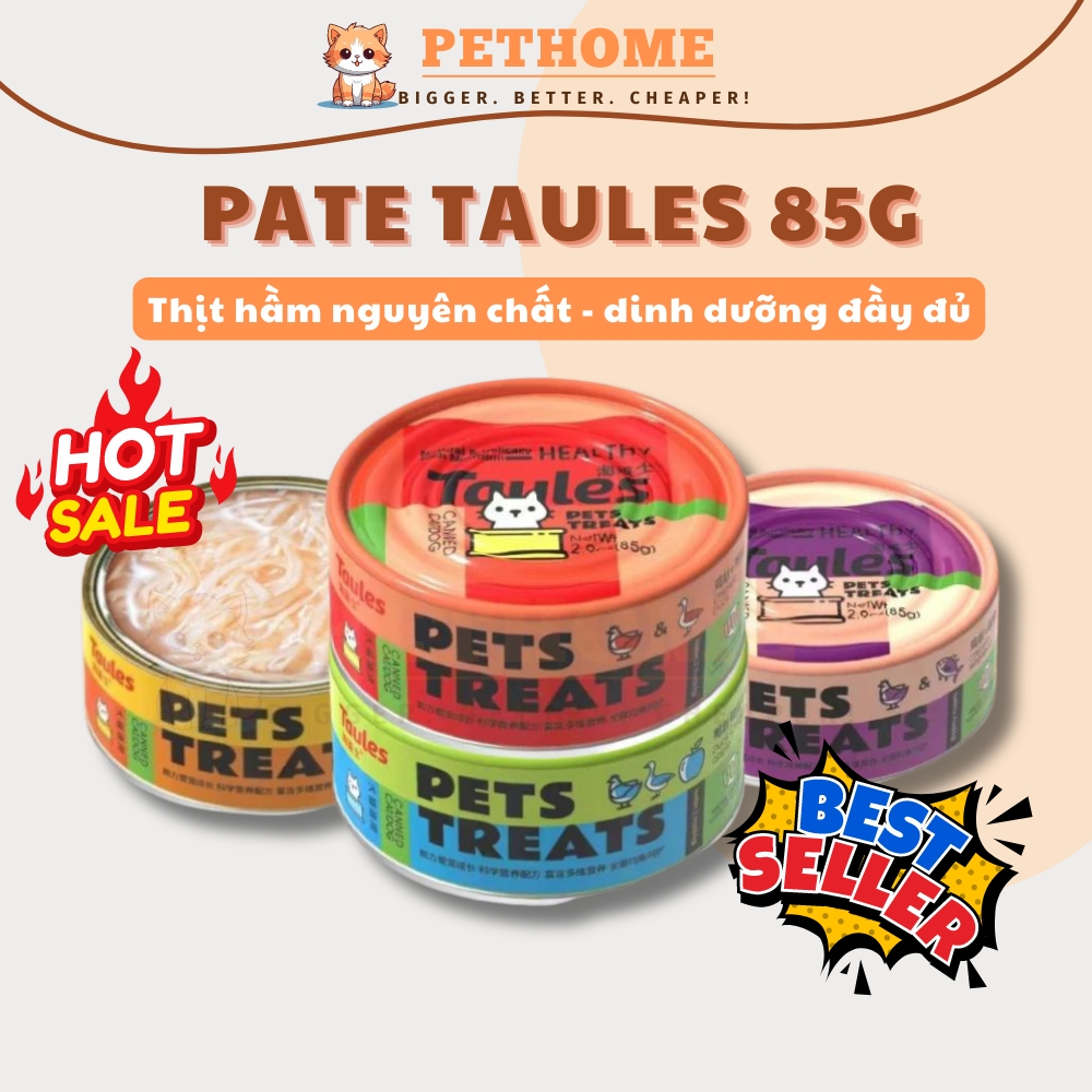 Pate Mèo Taules Lon 85g Nhiều Vị Mix Rau Củ Quả Cho Mèo Giúp Bổ Sung ...