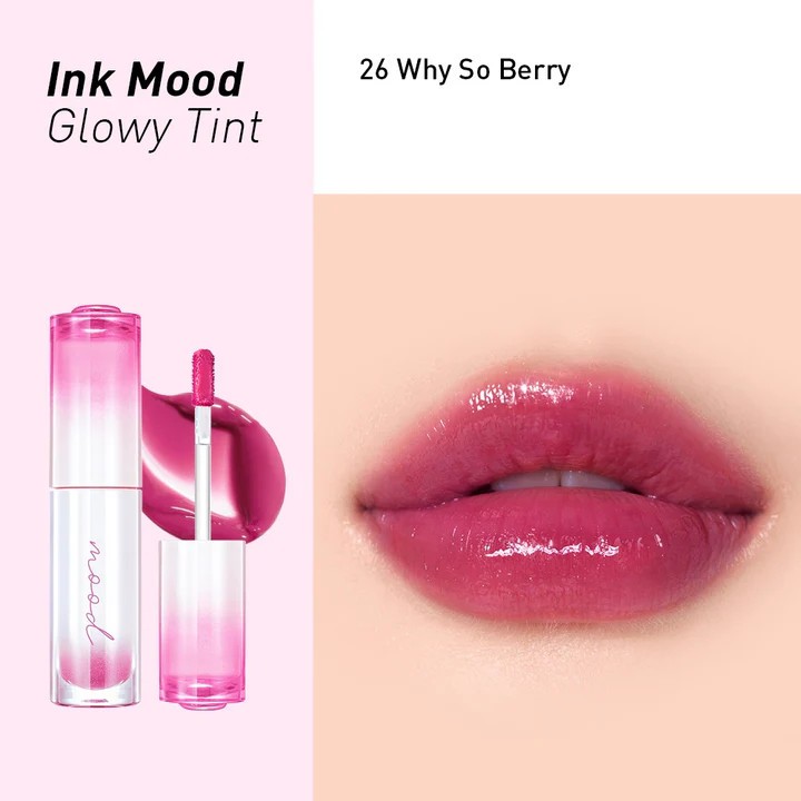 Son Tint Bóng Peripera Ink Mood Glowy Tint 4g MÀU 26 Why So Berry | Shopee Việt Nam
