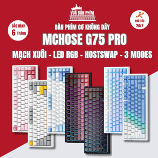 [HÀNG SẴN] Bàn phím cơ không dây Mchose G75 | mchose g75 3 mode , mạch xuôi, led rgb, hostswap ...