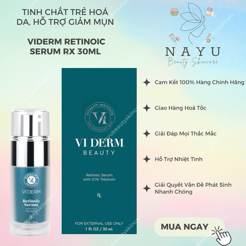 [HÀNG CÔNG TY] TINH CHẤT TRẺ HOÁ DA, HỖ TRỢ GIẢM MỤN VIDERM RETINOIC ...