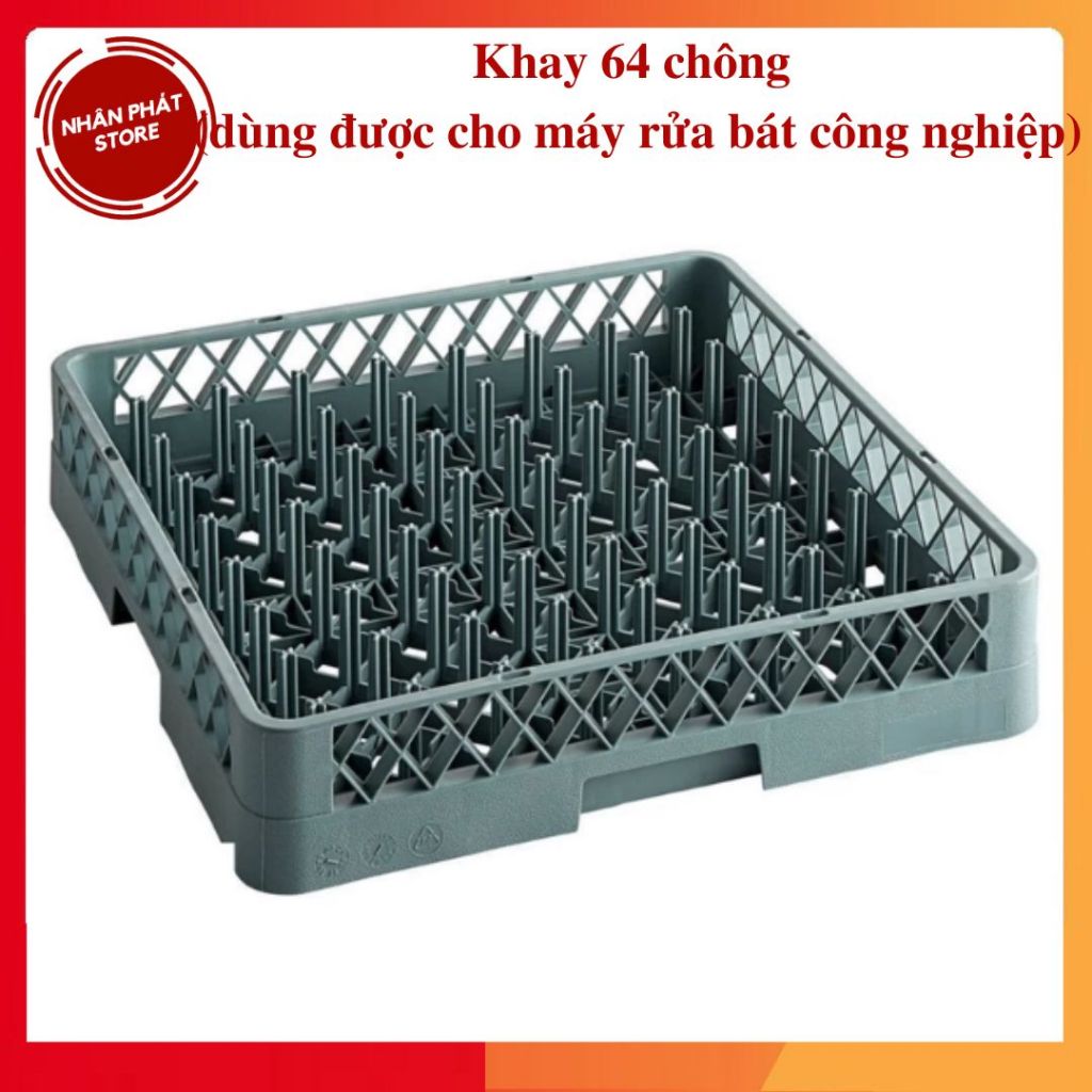 RACK CHÔNG 64-GX063B, RACK NHỰA SỬ DỤNG ĐƯỢC CHO MÁY RỬA CHÉN CÔNG ...