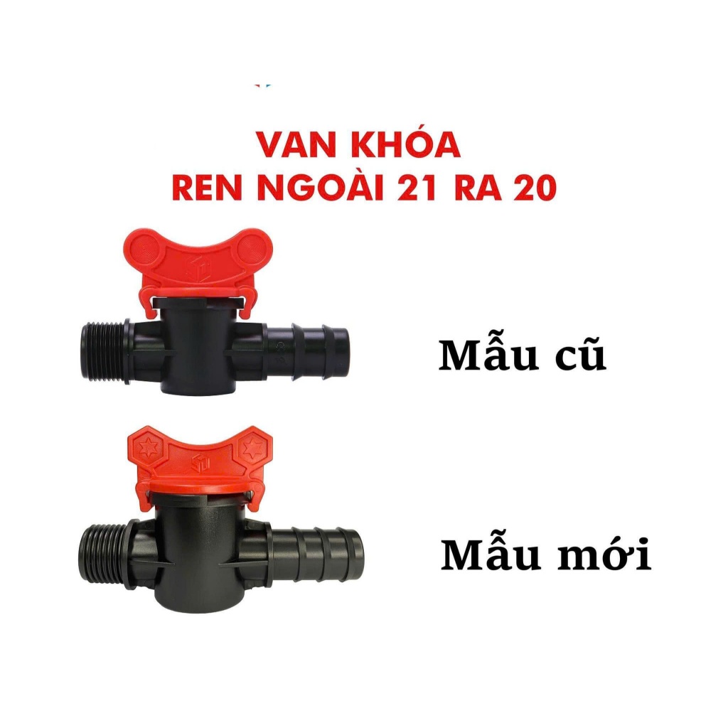 HCM Van khởi thủy ren ngoài 21 nối ống 16mm, 20mm - Van khóa ống tưới ...