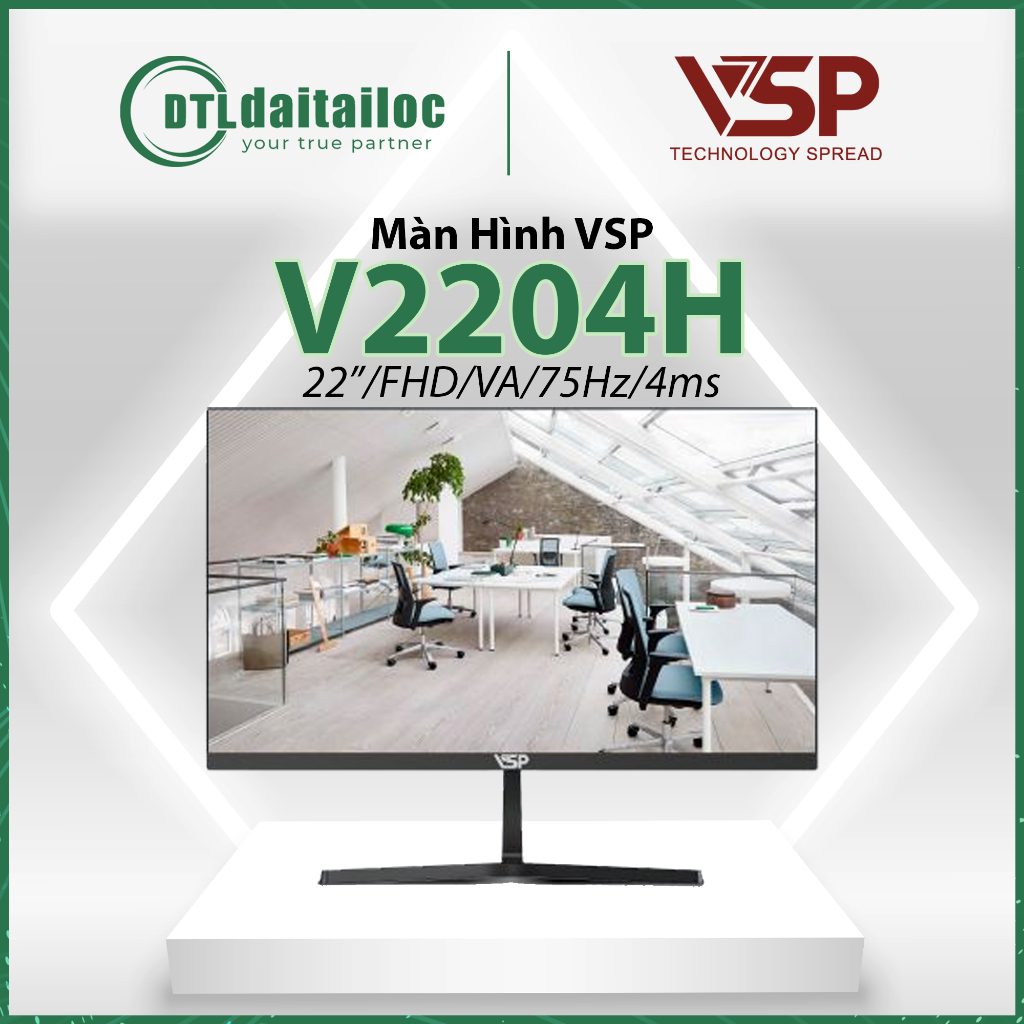 LCD VSP 22" V2204H Đen - Hàng Chính Hãng | Shopee Việt Nam