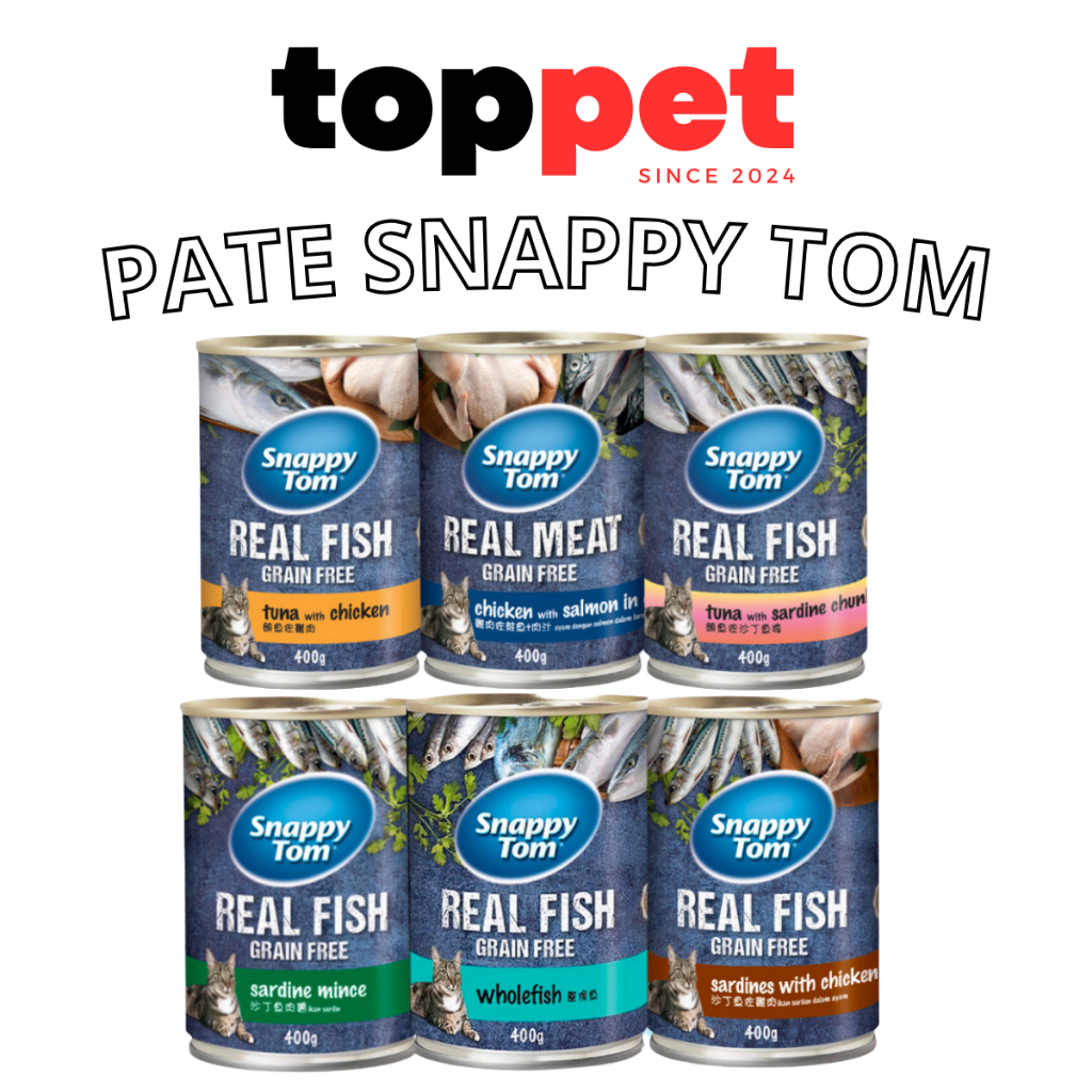 Pate Snappy Tom cho mèo Lon 400Gr. Thức ăn pate dinh dưỡng cho mèo Snappy Tom Lon 400gr | Shopee ...