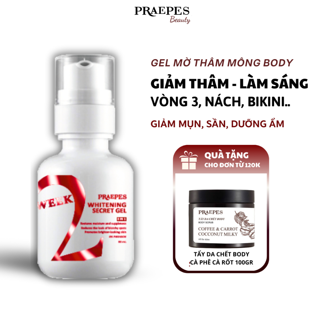Gel giảm mờ thâm mông, nách, bẹn dưỡng trắng Praepes | Shopee Việt Nam