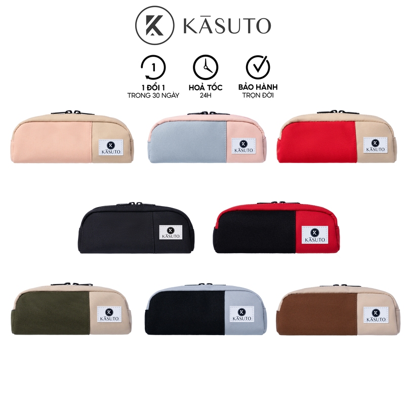 Hộp Bút Nam Nữ Đi Học KASUTO Basic Pencil Case Vải Canvas Thời Trang ...