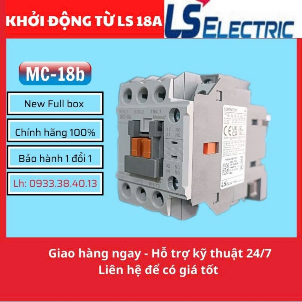 Contactor LS MC-18b 220V 18A 7.5kW 1NC+1NO | Shopee Việt Nam