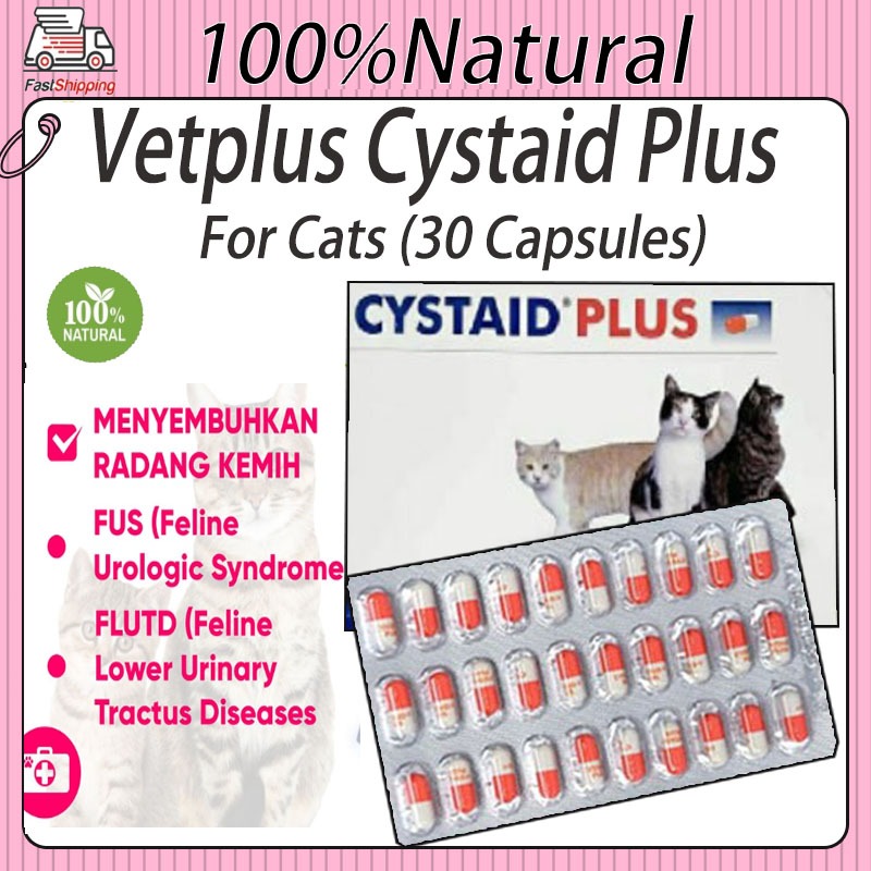 cho Mèo bị viêm tiết niệu,tan sỏi bùn Vetplus Cystaid Plus(30 viên ...