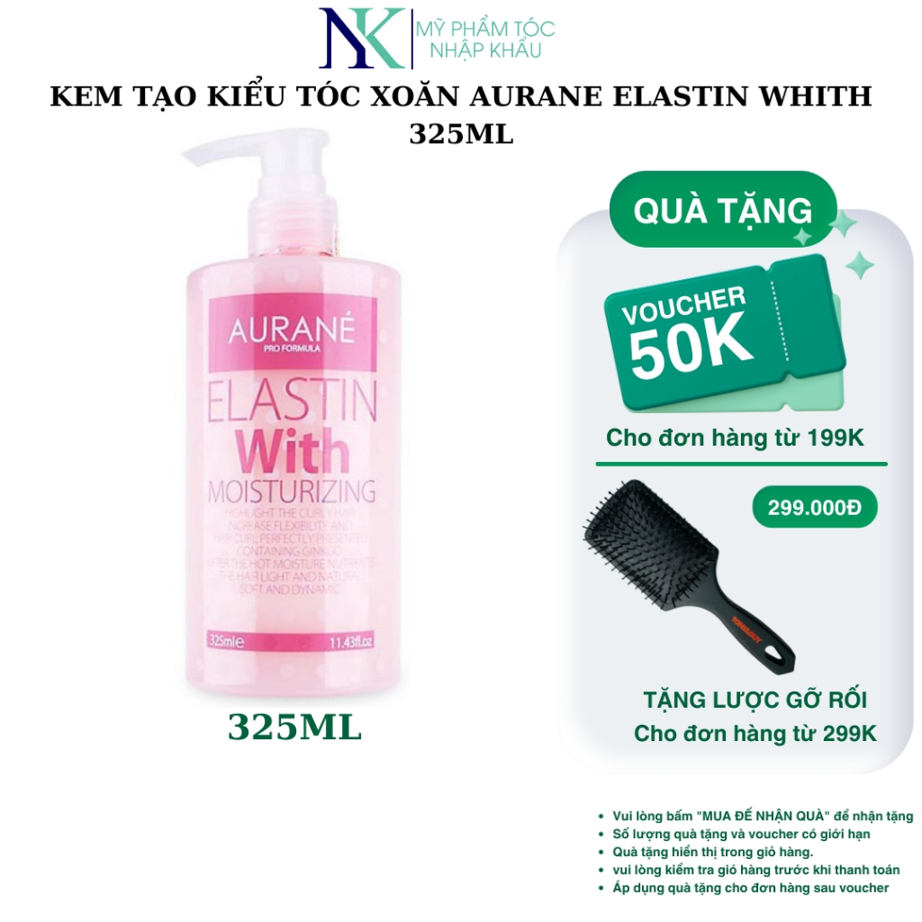 Gel Dưỡng & Tạo Kiểu Tóc Xoăn Aurane Elastin Whith 325ml | Shopee Việt Nam