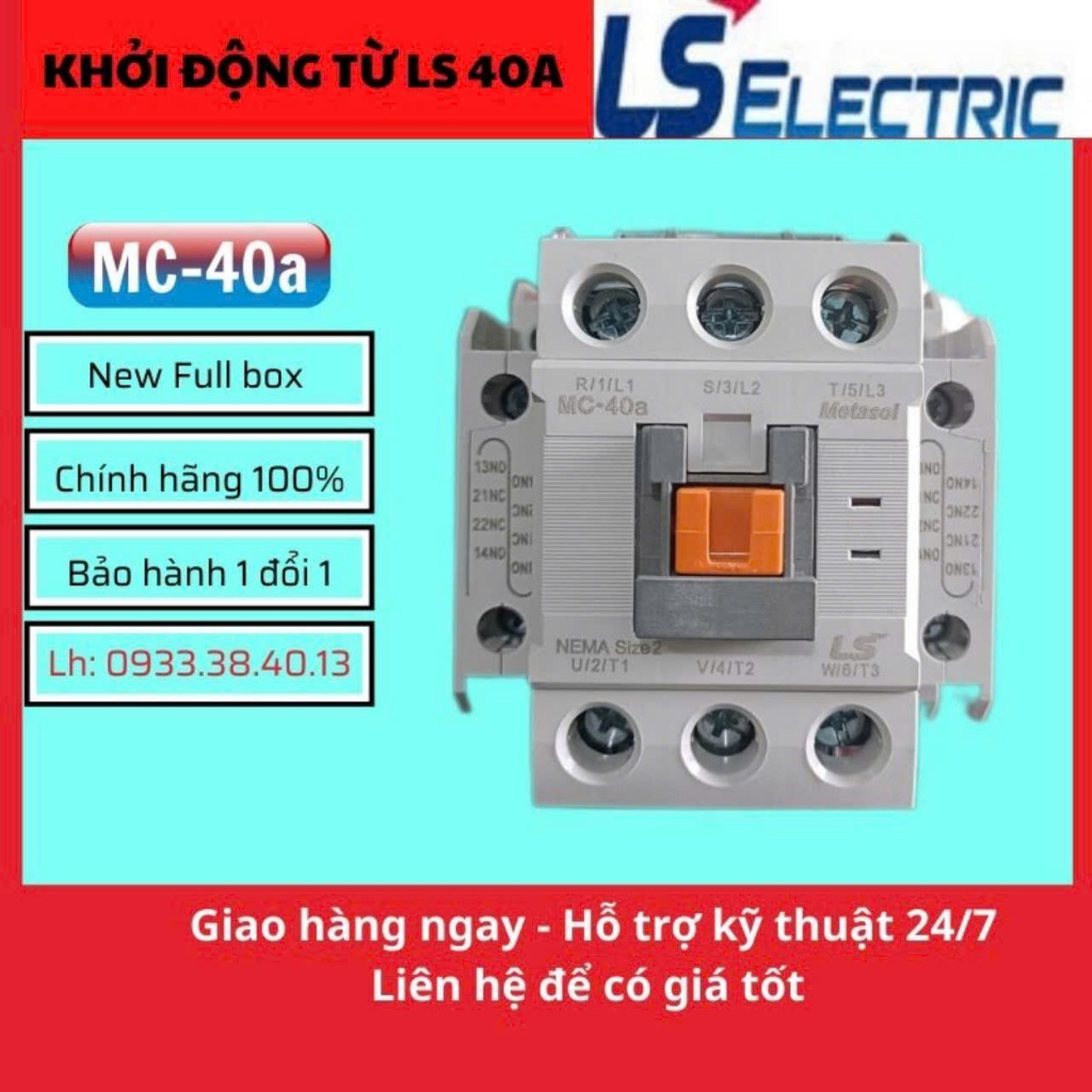 Contactor LS MC-40a 220V 40A 18.5kW 2NC+2NO | Shopee Việt Nam