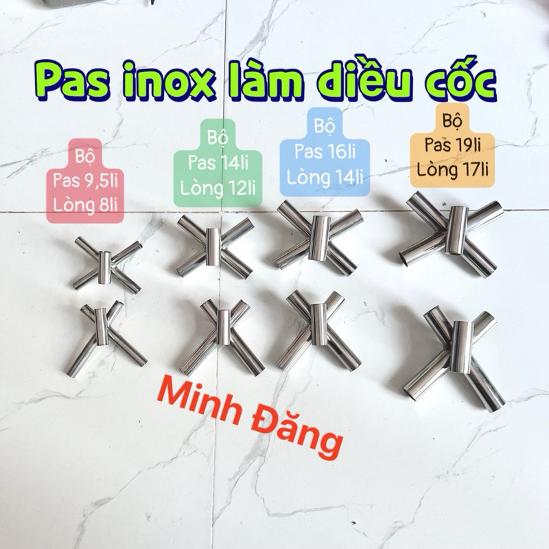 PASS diều cốc inox - ( 1 bộ gồm 2 cái pas ) - Đõ kích cỡ bên ngoài ...