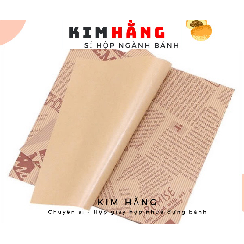 Xấp 100t giấy lót bánh bento cake, giấy lót hộp bã mía size 18 x 18 ...