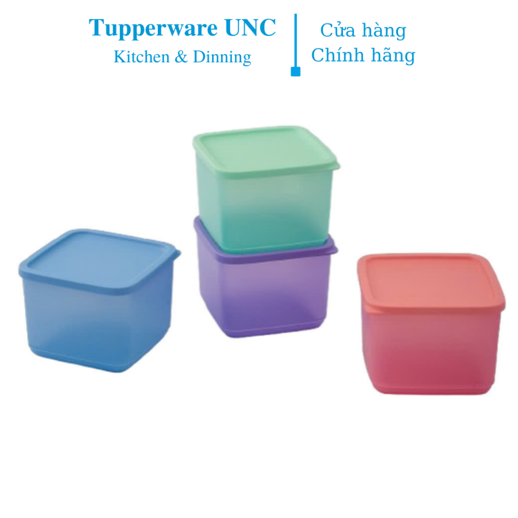 Bộ hộp Tupperware Medium Square Round (4) - Màu mới | Shopee Việt Nam