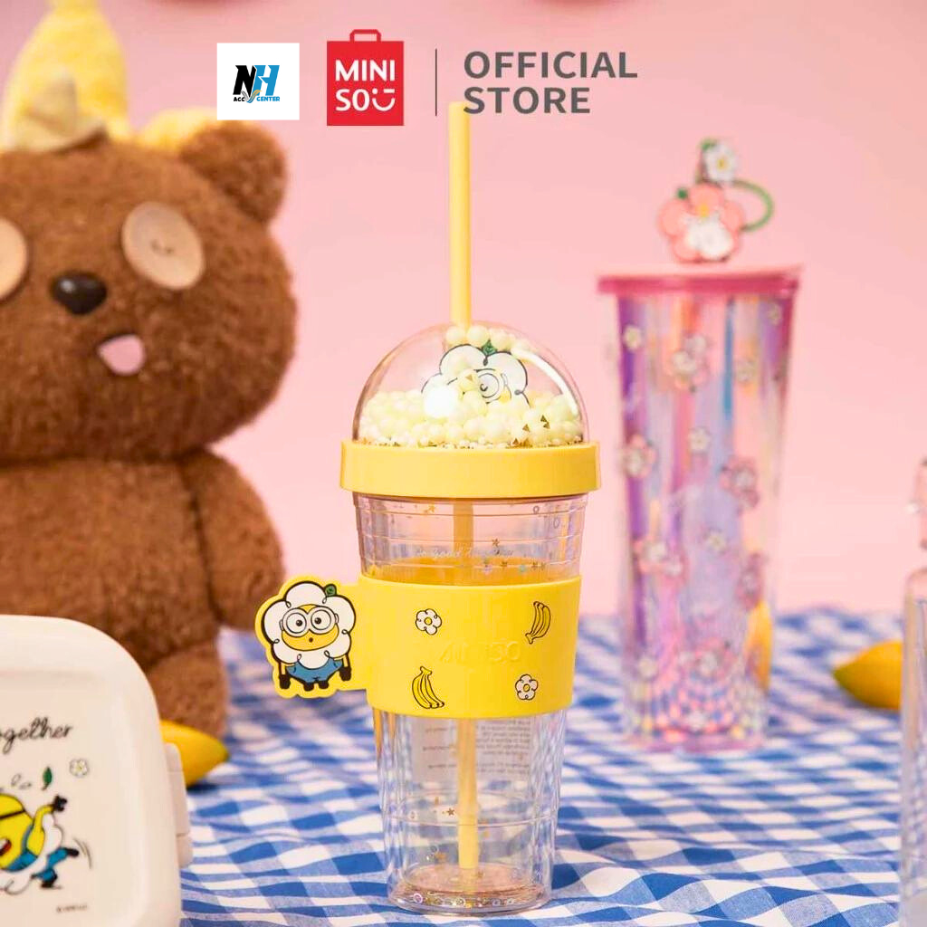 Ly Cốc Nhựa Miniso X Daisy Minions Có Ống Hút Và Tay Áo Dung Tích 420mL ...