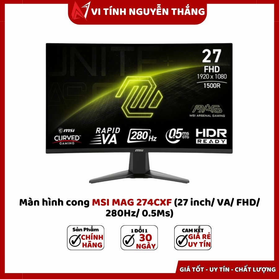 Màn hình cong MSI MAG 274CXF (27 inch/ VA/ FHD/ 280Hz/ 0.5Ms) - BẢO ...