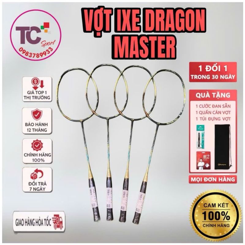 Vợt cầu lông IXE DRAGON MASTER 80 Chính hãng | Shopee Việt Nam
