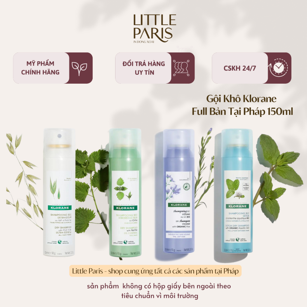 Xịt Gội Khô Chăm Sóc Tóc Và Da Đầu Klorane Dry Shampoo 150ml | Shopee Việt Nam