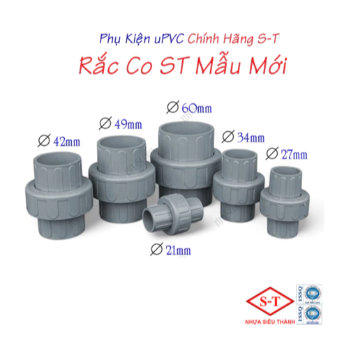Racco, Rắc Co, Khớp Nối Sống, Zacco phi 21, 27, 34, 42, 49, 60mm. Hàng Chính Hãng - Nhựa Siêu ...