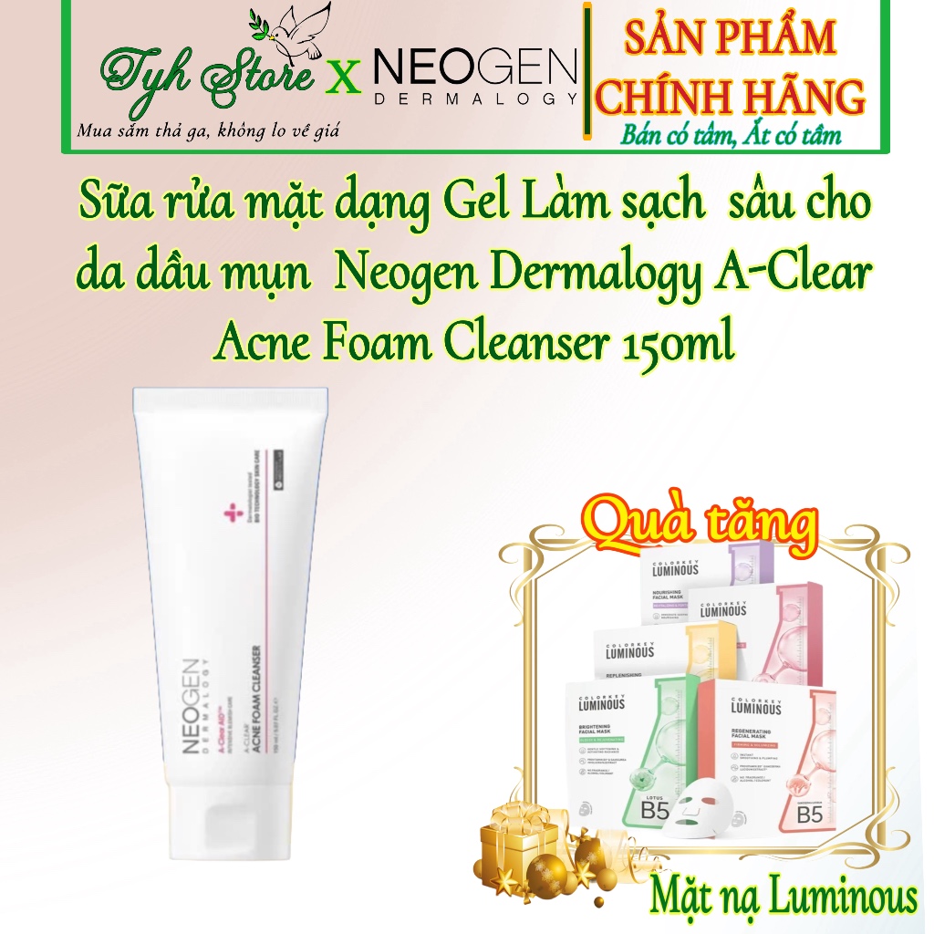 Sữa Rửa Mặt Dạng Gel Làm Sạch Sâu Cho Da Dầu Mụn Neogen Dermalogy A ...