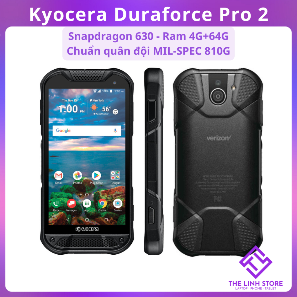 Điện thoại Kyocera Duraforce Pro 2 chuẩn quân đội - Snapdragon 630 có ...