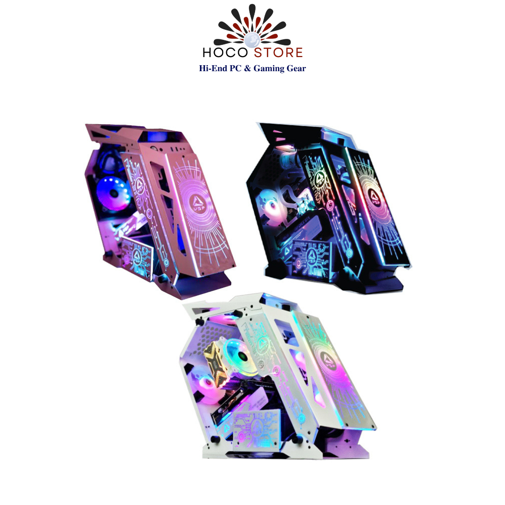 Vỏ Case Máy Tính VSP ESPORT ES1 mATX LED RGB ( không kèm FAN ) l Hoco Store PC | Shopee Việt Nam