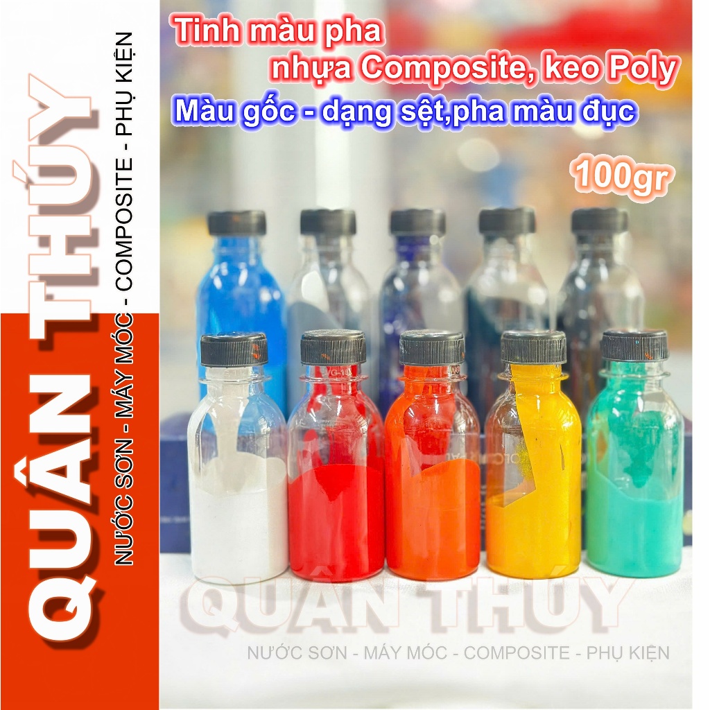 Tinh Màu pha nhựa Composite, keo Poly - màu gốc dạng sệt, pha màu đục ...